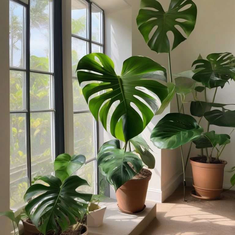 How Much Light for Swiss Cheese Plant: Bright Indirect Light Tips ...