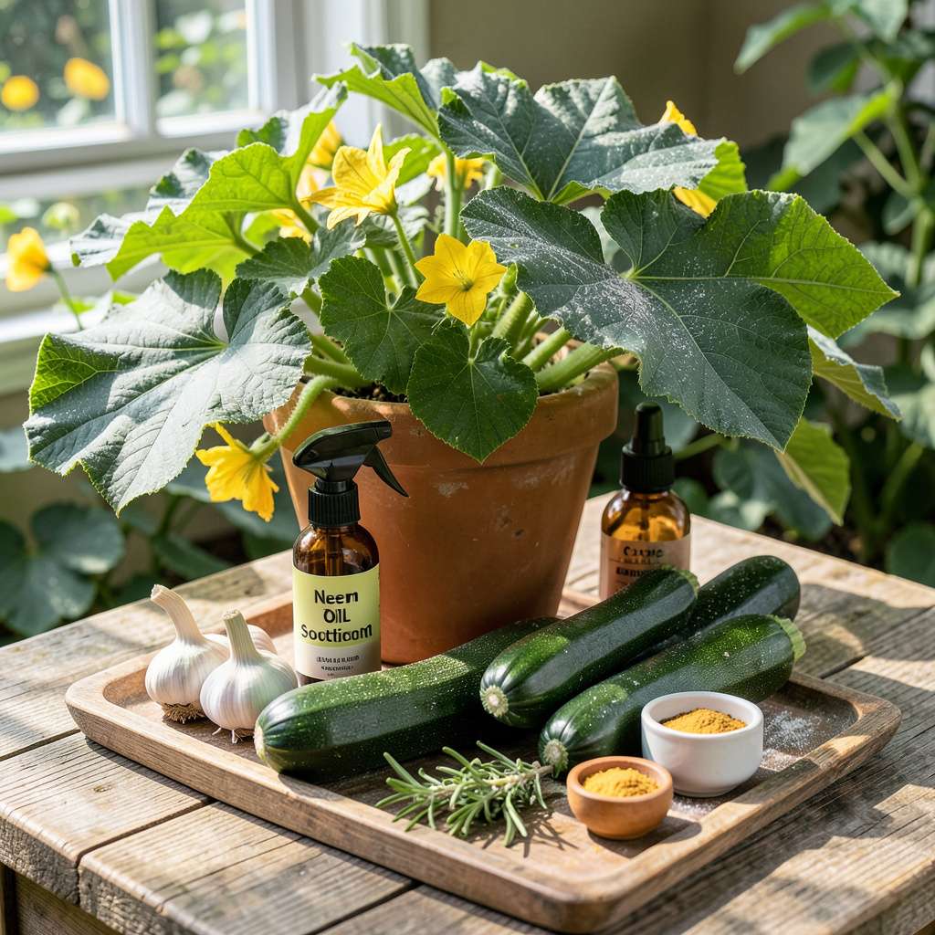 How to Get Rid of Powdery Mildew on Zucchini Plants: Neem Oil Treatment ...