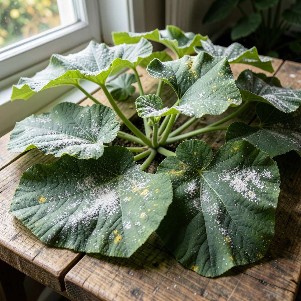 Mildew on Squash Plant Leaves: White Powder Spots and Fixes - Evergreen ...