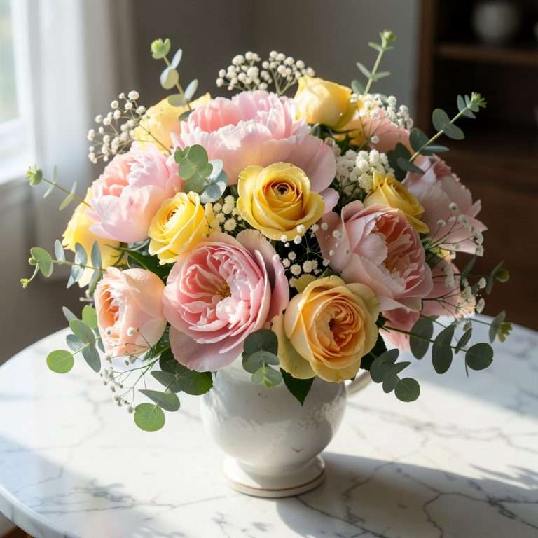 Pink And Yellow Bouquet: Vivid Garden Color Combination - Evergreen Seeds