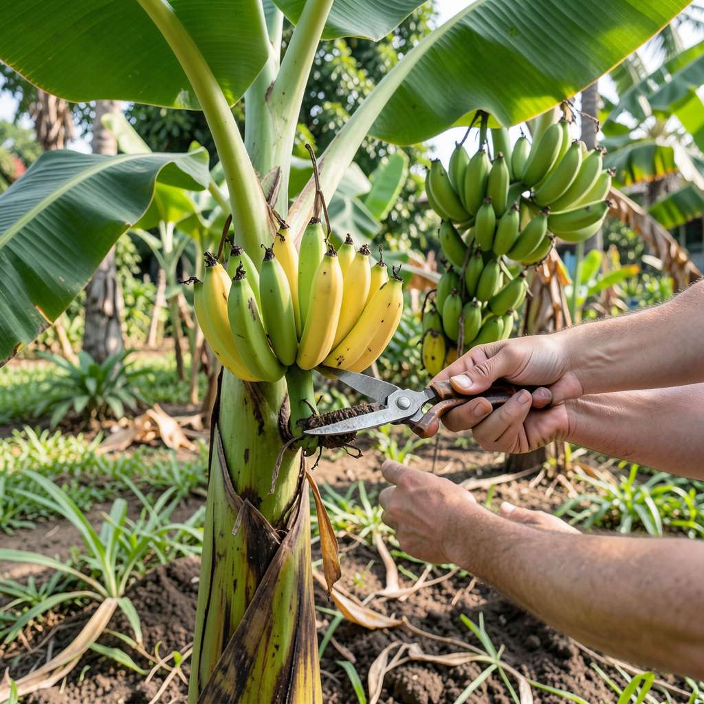 When to Pick Bananas from Tree: Color and Shape Indicators for Peak ...